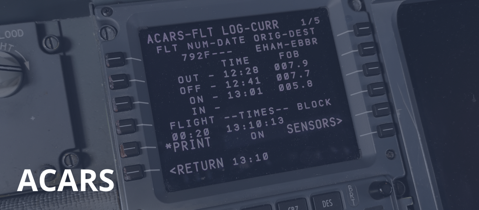 Capture Hours from ACARS display - CrewLounge AERO